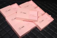 China Pink Drawer Jewelry Box With Super Fiber Pouches Customized Logo for sale