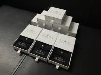 China Customized Black Paper drawer jewelry box and Super fiber pouches for sale