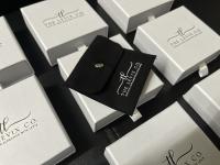 China Customized Black Paper drawer jewelry box and Super fiber pouches for sale