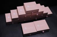 China Customized pink paper drawer jewelry box black necklace box white drawer jewelry box for sale