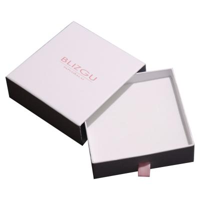 China Customized white paper drawer jewelry box necklace box for sale