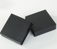 China Customized Black Magnet Jewelry Box with 90*90*35mm Dimensions and Customized Logo for sale