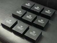 China 90*90*35mm Customized Paper Black Magnet Jewelry Box for Organization for sale
