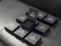 China 90*90*35mm Customized Paper Black Magnet Jewelry Box for Organization for sale