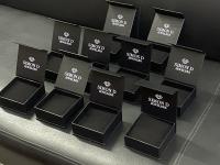 China 90*90*35mm Customized Paper Black Magnet Jewelry Box for Organization for sale