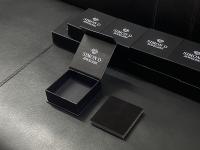 China 90*90*35mm Customized Paper Black Magnet Jewelry Box for Organization for sale
