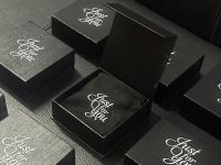 China Customized Paper Black Magnet Jewelry Box and Pouches for sale