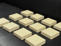 China Customized Beige Paper Magnet Box and Cotton Pouches for sale