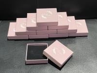 China Elegant Paper Jewelry Box in Pink Ideal for Earrings Pendants Bracelets and Necklaces for sale
