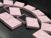 China Elegant Paper Jewelry Box in Pink Ideal for Earrings Pendants Bracelets and Necklaces for sale