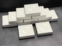 China Custom Logo Gray Paper Jewelry Box Ideal for Earrings Pendants Bracelets and Necklaces for sale