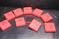 China Customs Red Paper Jewelry Box Logo color -Use to Earring Pendant Bracelet Necklace for sale