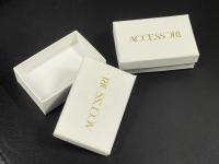 China Customized  White Paper Jewelry Box logo and color by your jewelry packaging for sale