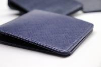 China Customize Slim Coin Purse ID Credit Card Holder Short PU Leather Thin Wallet for Men for sale