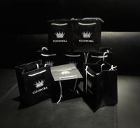 China Customized Black Jewelry Paper bags for sale