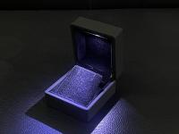 China Sample Time 7 Days Luxury Black LED Earring Box with Plastic Box Velvet and Sponge for sale