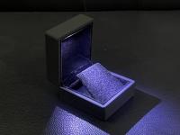China Sample Time 7 Days Luxury Black LED Earring Box with Plastic Box Velvet and Sponge for sale