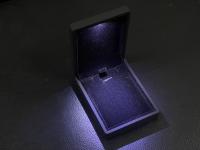 China Customized Your Logo- Luxury Black LED Pendant Box LED Small Necklace Box for sale