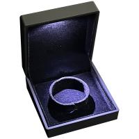 China Customized Your Logo- Luxury Black LED Bangle Box  LED Square Bracelet Box for sale