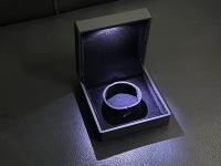 China Customized Your Logo- Luxury Black LED Bangle Box  LED Square Bracelet Box for sale