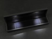 China Customized Your Logo- Luxury Black LED Bracelet Box LED Long Chain Box for sale