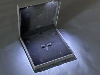 China Customized Your Logo- Luxury Black LED Jewelry Box LED Big Necklace Box LED Jewelry Set Box for sale