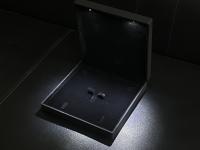 China Customized Your Logo- Luxury Black LED Jewelry Box LED Big Necklace Box LED Jewelry Set Box for sale