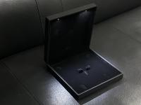 China Customized Your Logo- Luxury Black LED Jewelry Box LED Big Necklace Box LED Jewelry Set Box for sale
