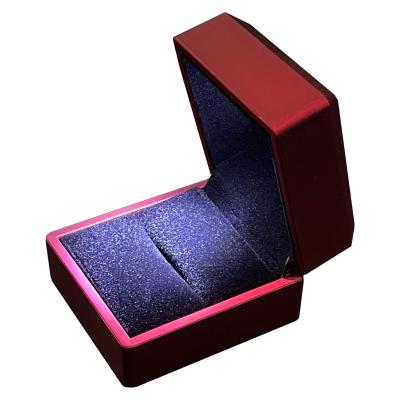 China Customized Your Logo- Red LED Ring Box-Luxury for sale