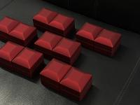 China Customized Your Logo- Luxury Red LED Earring Box for sale