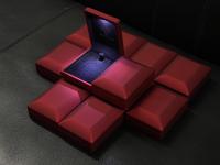 China Customized Your Logo- Luxury Red LED Necklace Box LED Small Necklace Box for sale