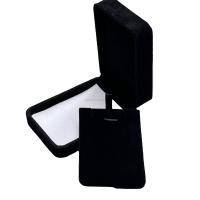 China Black Velvet Necklace box Customized your logo and color for sale