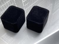 China Black Velvet Ring box for velvet jewelry packaging box for sale