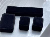 China Black Velvet Earring box for velvet jewelry packaging box for sale