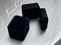 China Black Velvet Ring box for velvet jewelry packaging box for sale