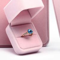 China Sophisticated Pink Velvet Jewelry Box for Luxury Packaging Any Color Min Qty 100 for sale