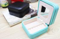 China Express Shipping Luxury PU Leather Travel Jewelry Box for Minimum Order Quantity of 500 for sale
