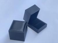 China Customized Luxury Black PU Leather Ring Box with 7 Days Sample Time and High- Material for sale