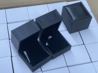 China Customized Luxury Black PU leather Earring Box for sale