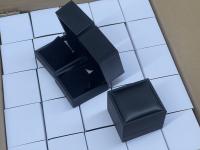 China Customized Luxury Black PU leather Earring Box for sale