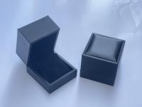 China Customized Luxury Black PU leather Earring Box for sale