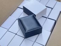 China Customized Luxury Black PU leather Pendant Box/Small Necklace Box for sale