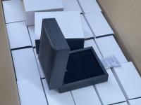 China Customized Luxury Black PU leather Pendant Box/Small Necklace Box for sale