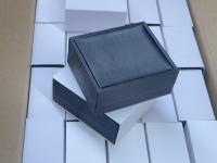 China Customized Luxury Black PU leather Pendant Box/Small Necklace Box for sale