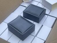 China Customized Luxury Black PU leather Pendant Box/Small Necklace Box for sale