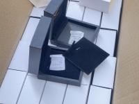 China Customized Luxury Black PU leather Pendant Box/Small Necklace Box for sale