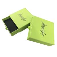 China Customized Green Paper Drawer Jewelry Box for sale