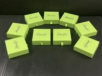 China Customized Green Paper Drawer Jewelry Box for sale