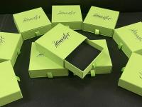 China Customized Green Paper Drawer Jewelry Box for sale