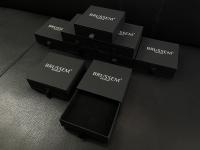 China Customized Black Paper Drawer Jewelry Box for sale